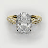 Double Row Pavé Oval Diamond Engagement Ring - Hyde Park Design