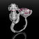 Toy Poodle Ring - Diamond & Platinum