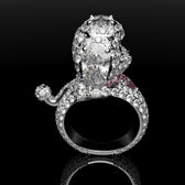 Bespoke Toy Poodle Diamond Ring