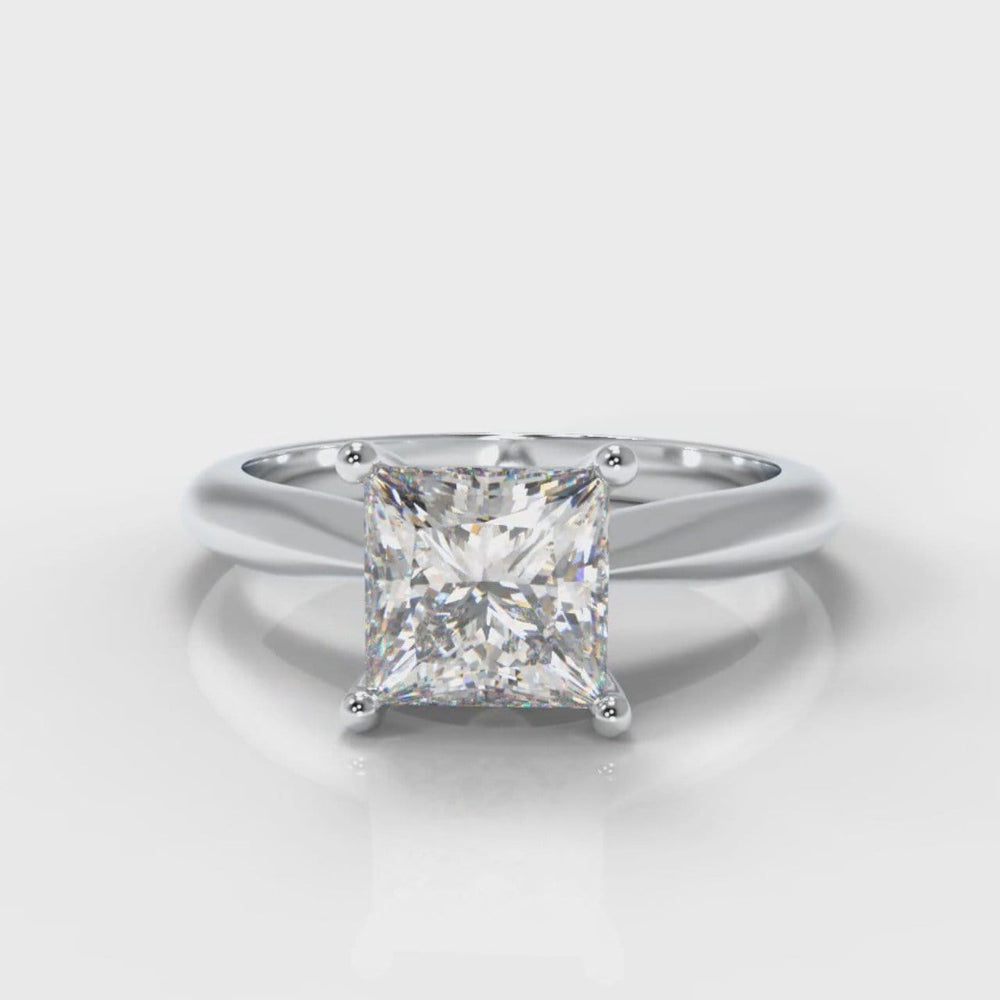 Petite Micropavé Princess Cut Diamond Bridal Set - Hyde Park Design
